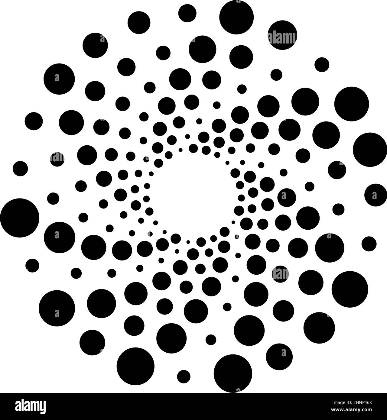 Abstract circular, radial geometric vector element, icon, illustration ...