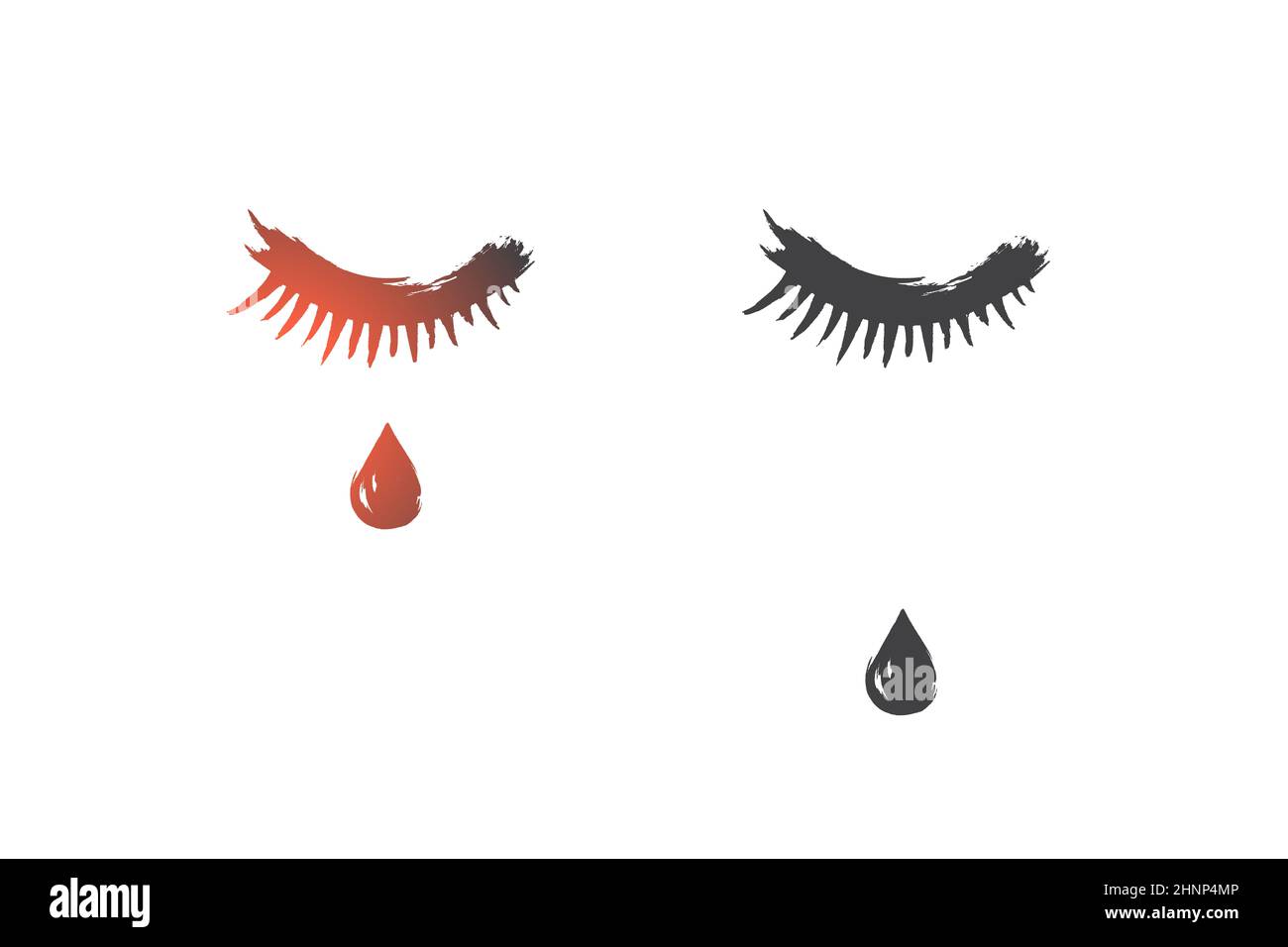 Tears on cheek Cut Out Stock Images & Pictures - Alamy