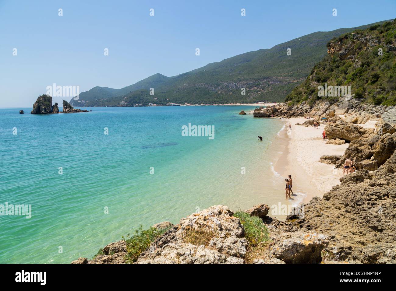 Beach in Arrabida Stock Photo - Alamy