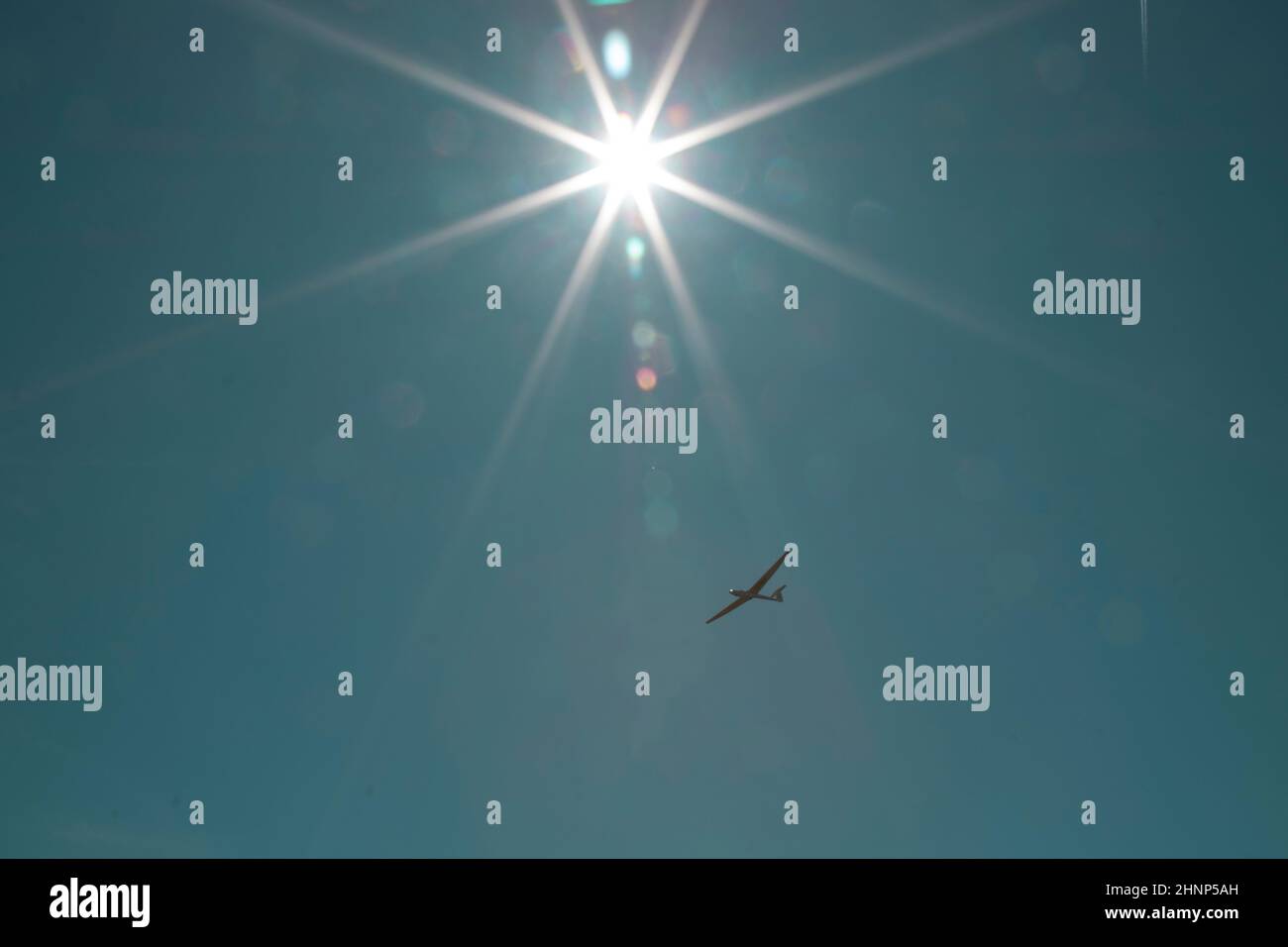 Light plane flying under sky hi-res stock photography and images - Alamy