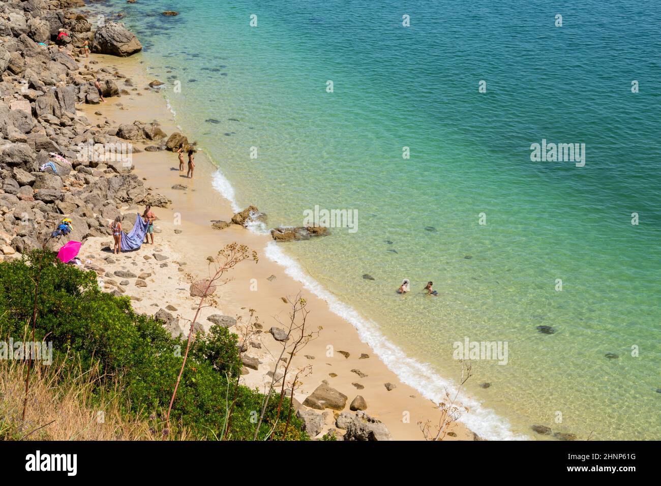 Beach in Arrabida Stock Photo - Alamy