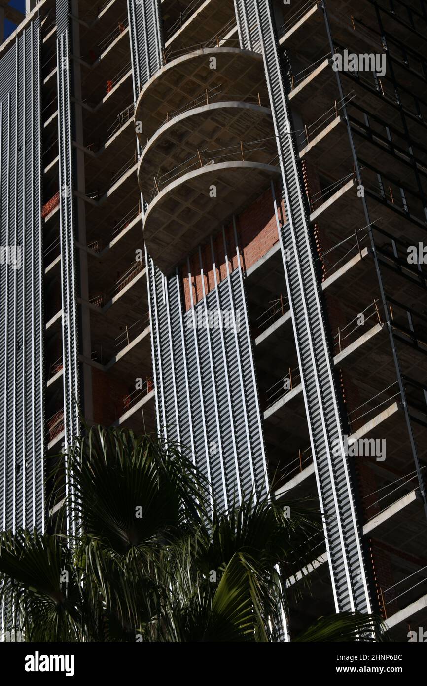 the skyline, house facades of Benidorm – Cala Finestrat -, Alicante ...