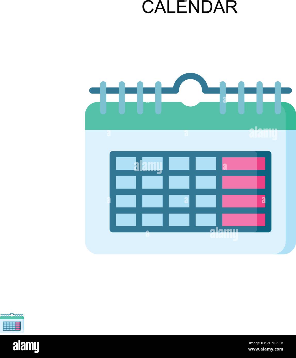 Calendar Simple vector icon. Illustration symbol design template for ...