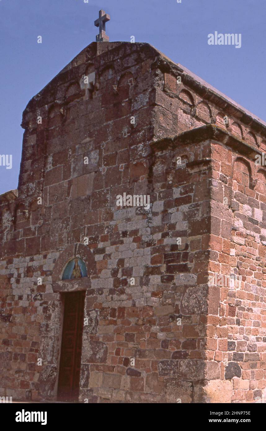 Olmedo, Sardinia, Italy. Santa Maria di Talia romanic church (scanned ...