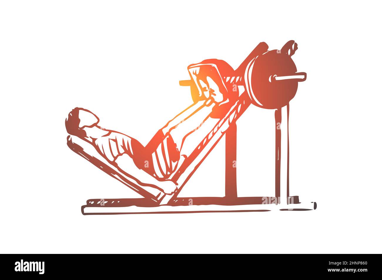 Workout, training, fitness, healthy, sport concept. Hand drawn man ...