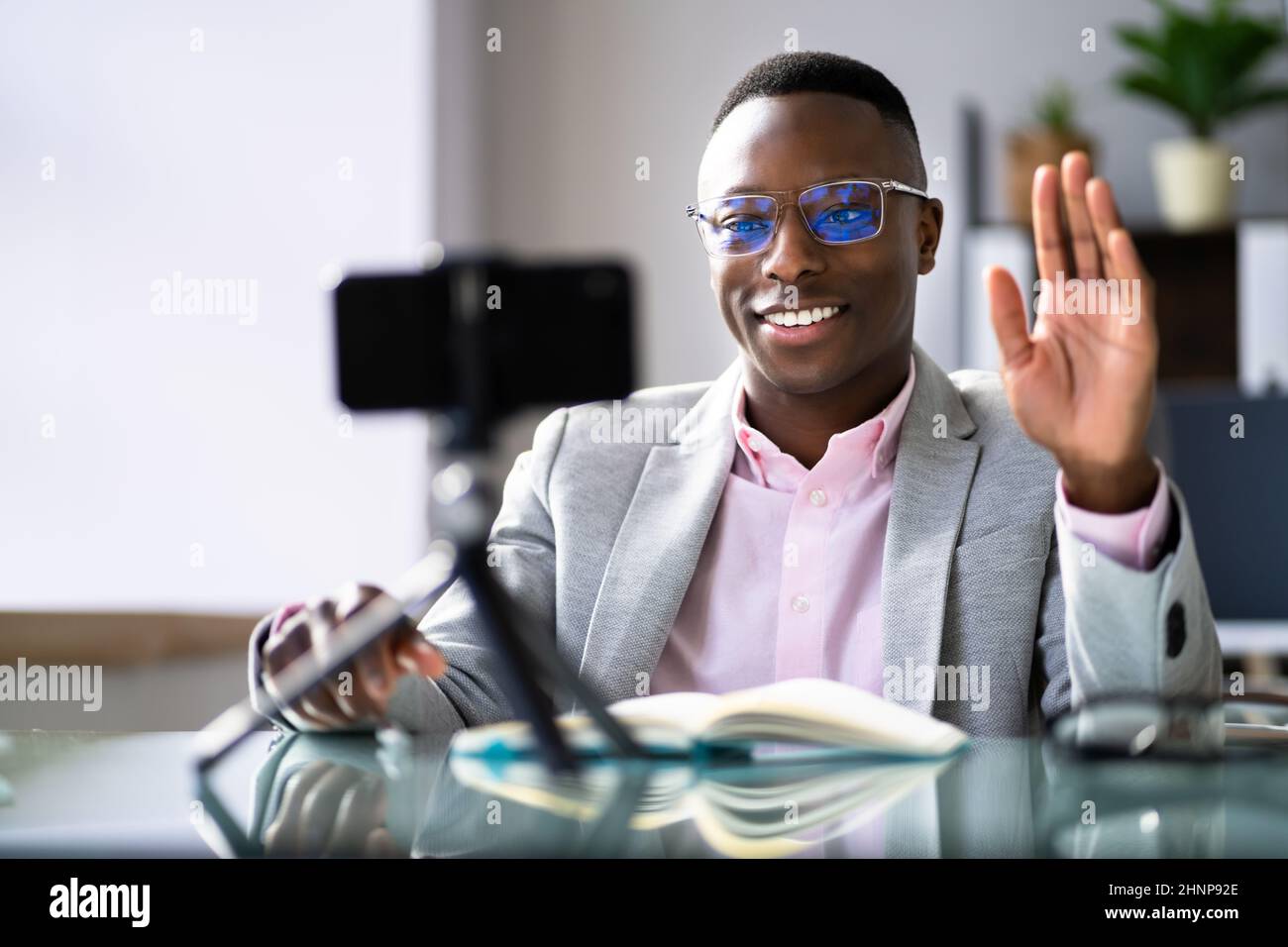 Virtual Online Training Conference. Meet Learning Coach Stock Photo - Alamy