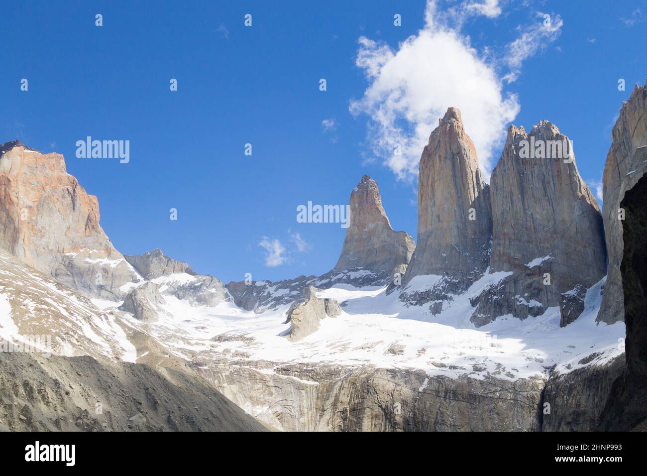 Base Las Torres viewpoint, Torres del Paine, Chile. Chilean Patagonia ...