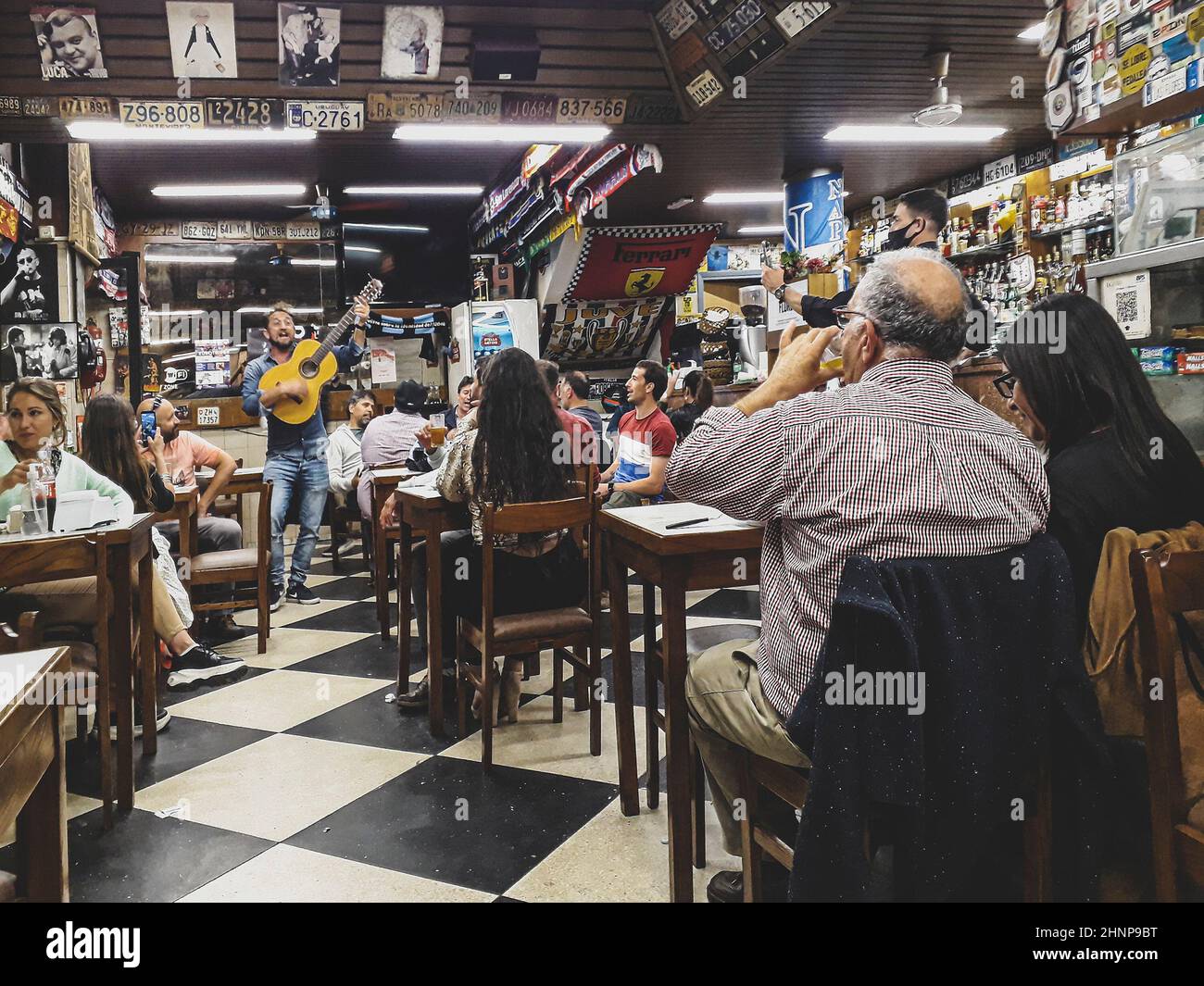 Man Singing at Traditional Bar Stock Photo - Alamy