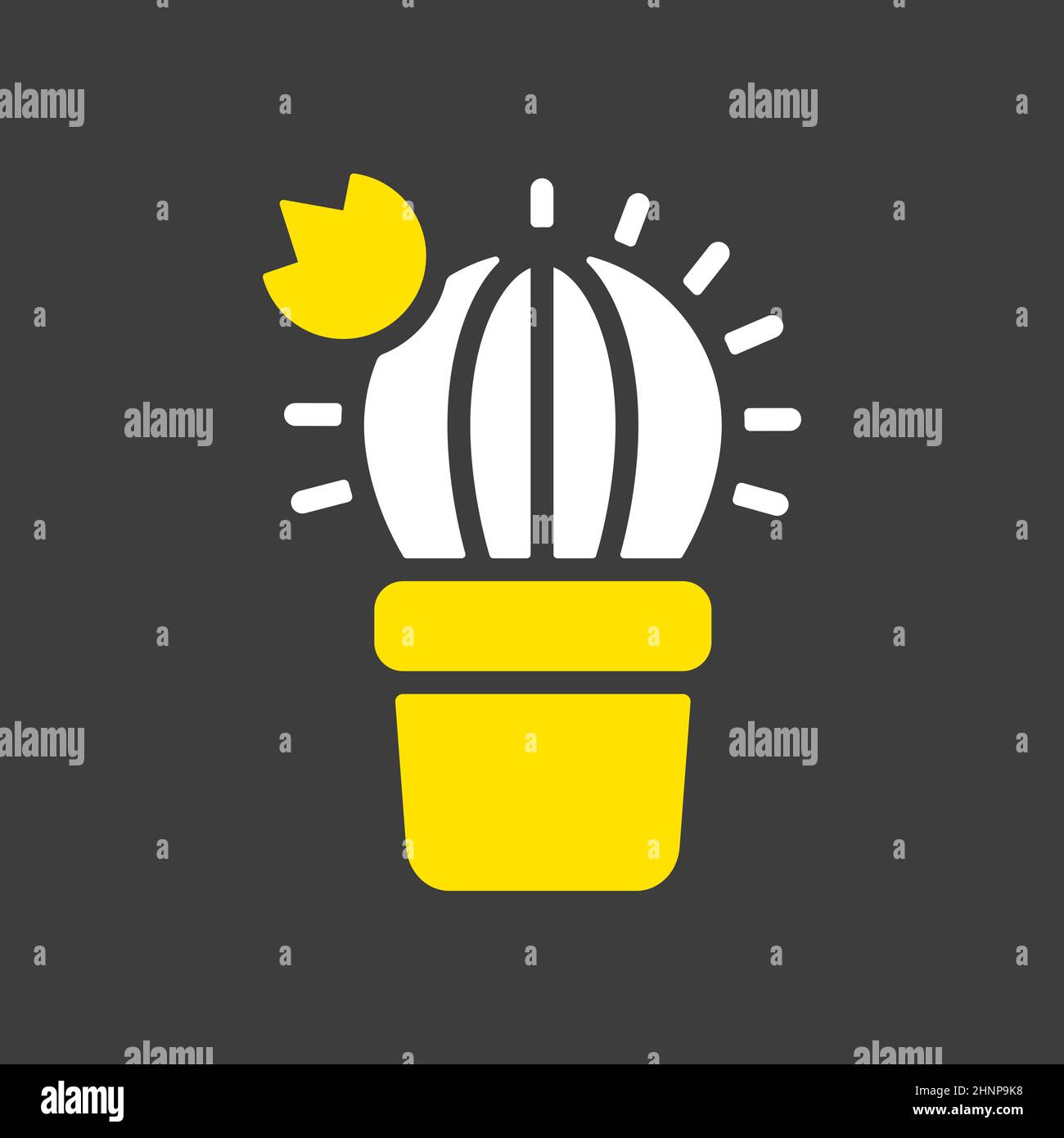 Cactus outline glyph icon. Workspace sign. Graph symbol for your web ...