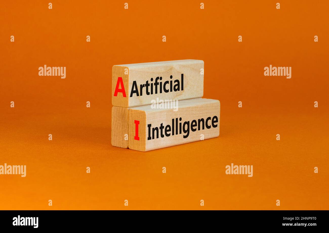 AI artificial intelligence symbol. Concept words AI artificial ...