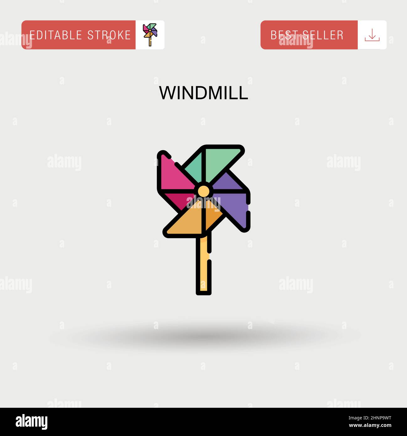 Farm windmill icon hi-res stock photography and images - Alamy