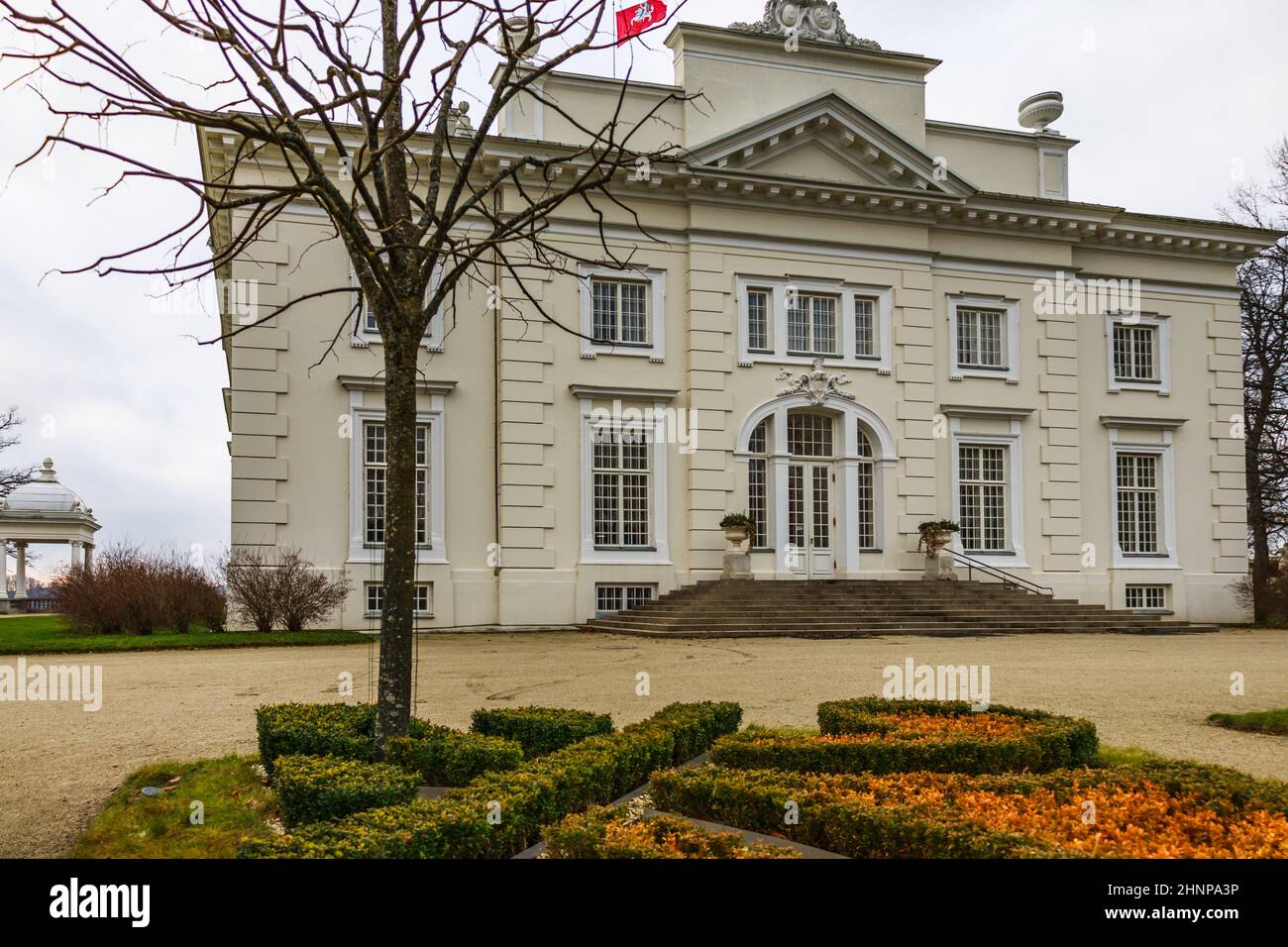 modest neo-classical style residential manor of Uzutrakis Stock Photo ...