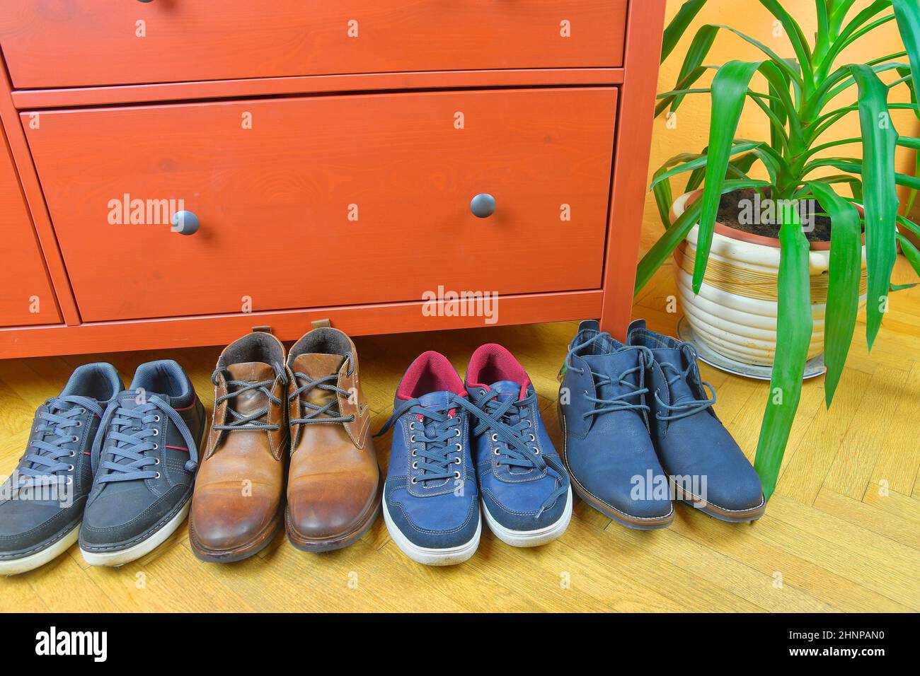 Men shoes collection - different models and colors. Leather classic ...