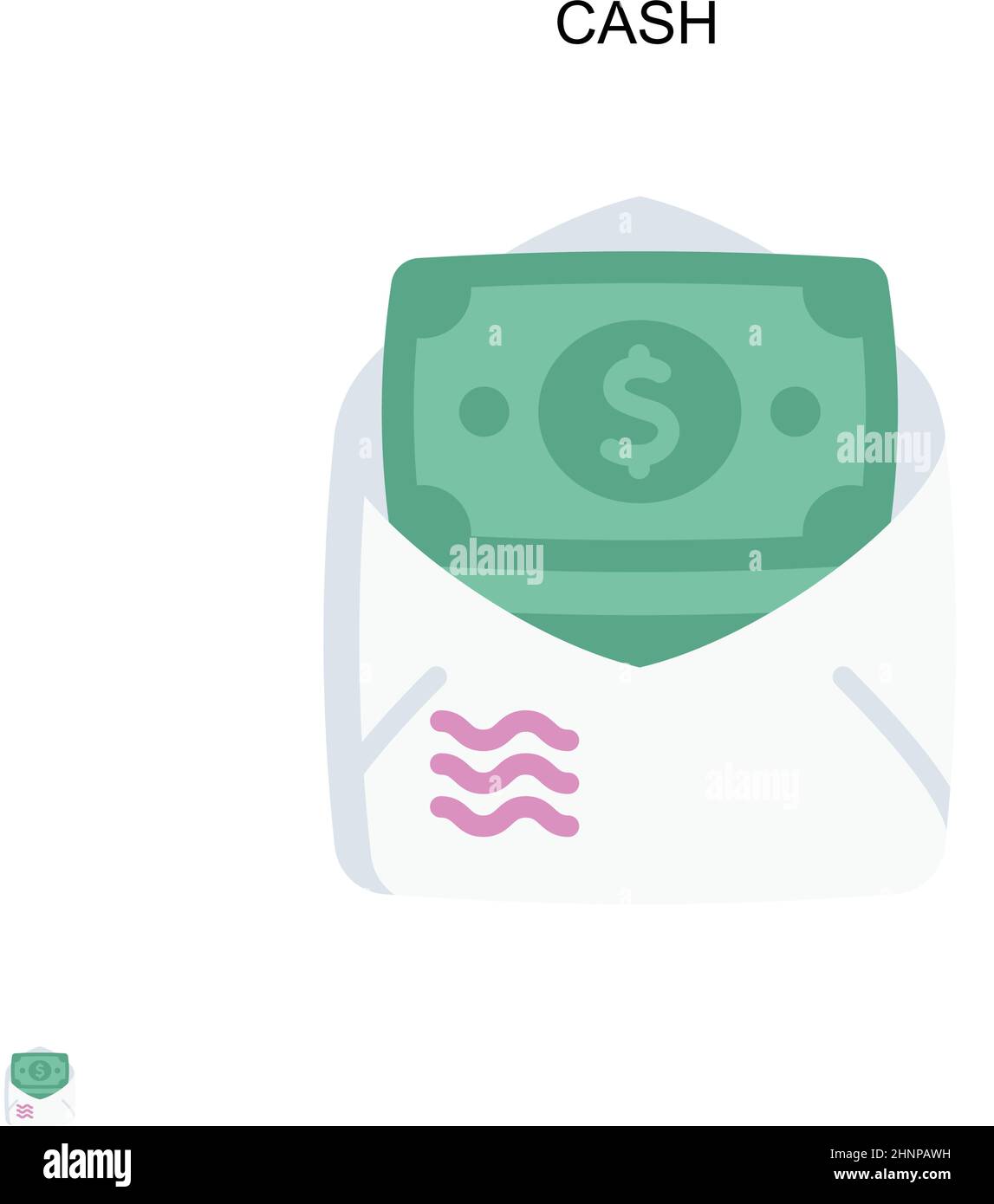 Cash Simple vector icon. Illustration symbol design template for web ...