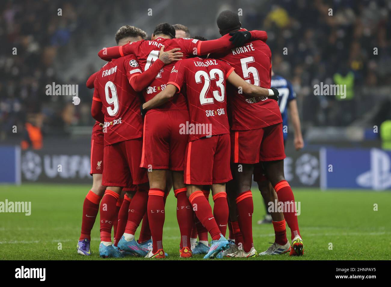 Mohamed Salah of Liverpool FC celebrates after scoring a goal with ...