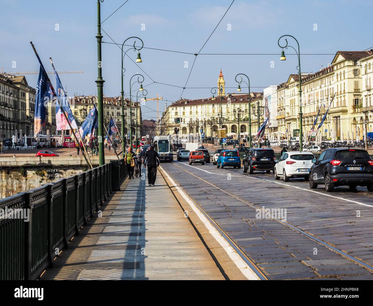 Piazza Vittorio square in Turin Stock Photo - Alamy