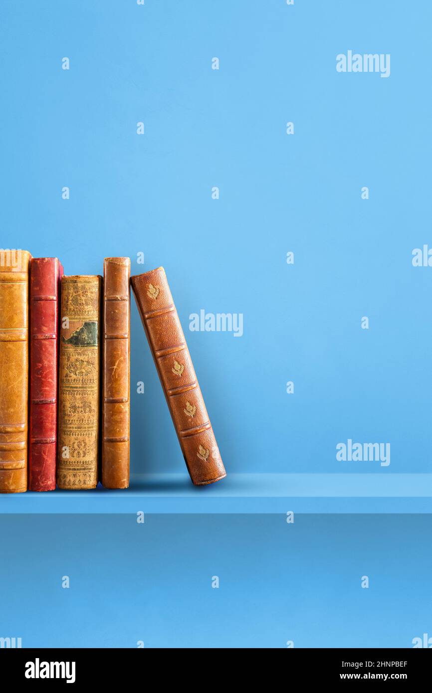 Old book blue cover hi-res stock photography and images - Alamy