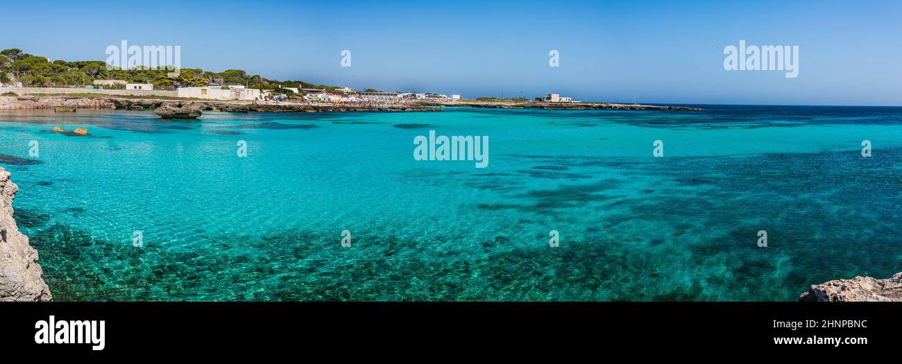 The transparent seewater of Lido Burrone in Favignana, Aegadian Islands ...