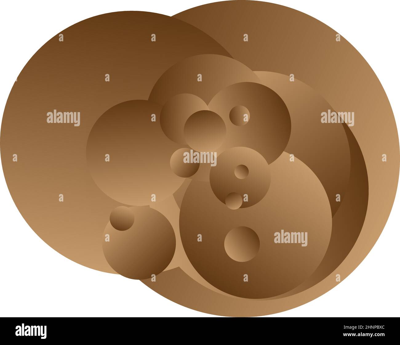 Geometric circle design shape with random shaded, gradient fill - stock ...