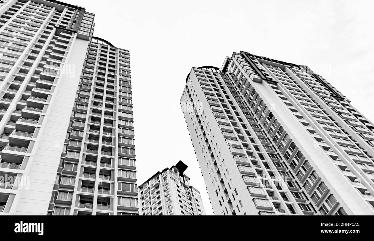 Bangkok building facade Black and White Stock Photos & Images - Alamy