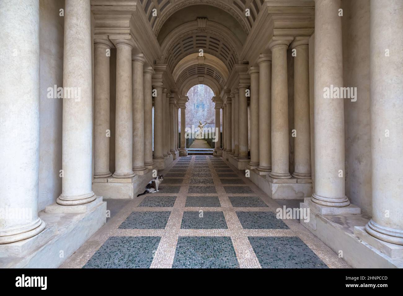 Luxury palace with marble columns in Rome Stock Photo - Alamy