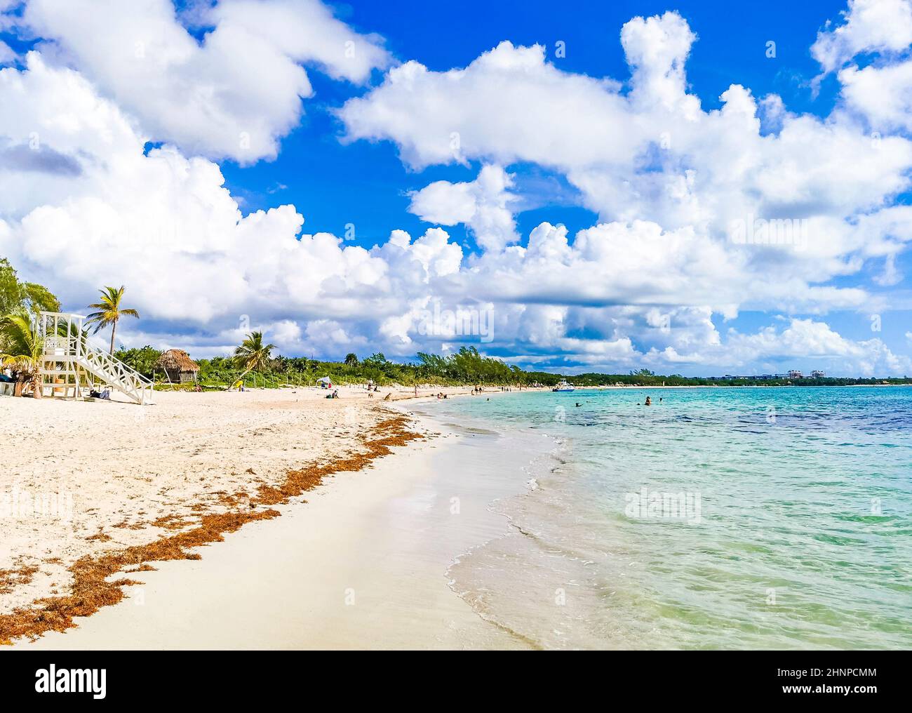 Tropical mexican beach 88 Punta Esmeralda Playa del Carmen Mexico Stock ...