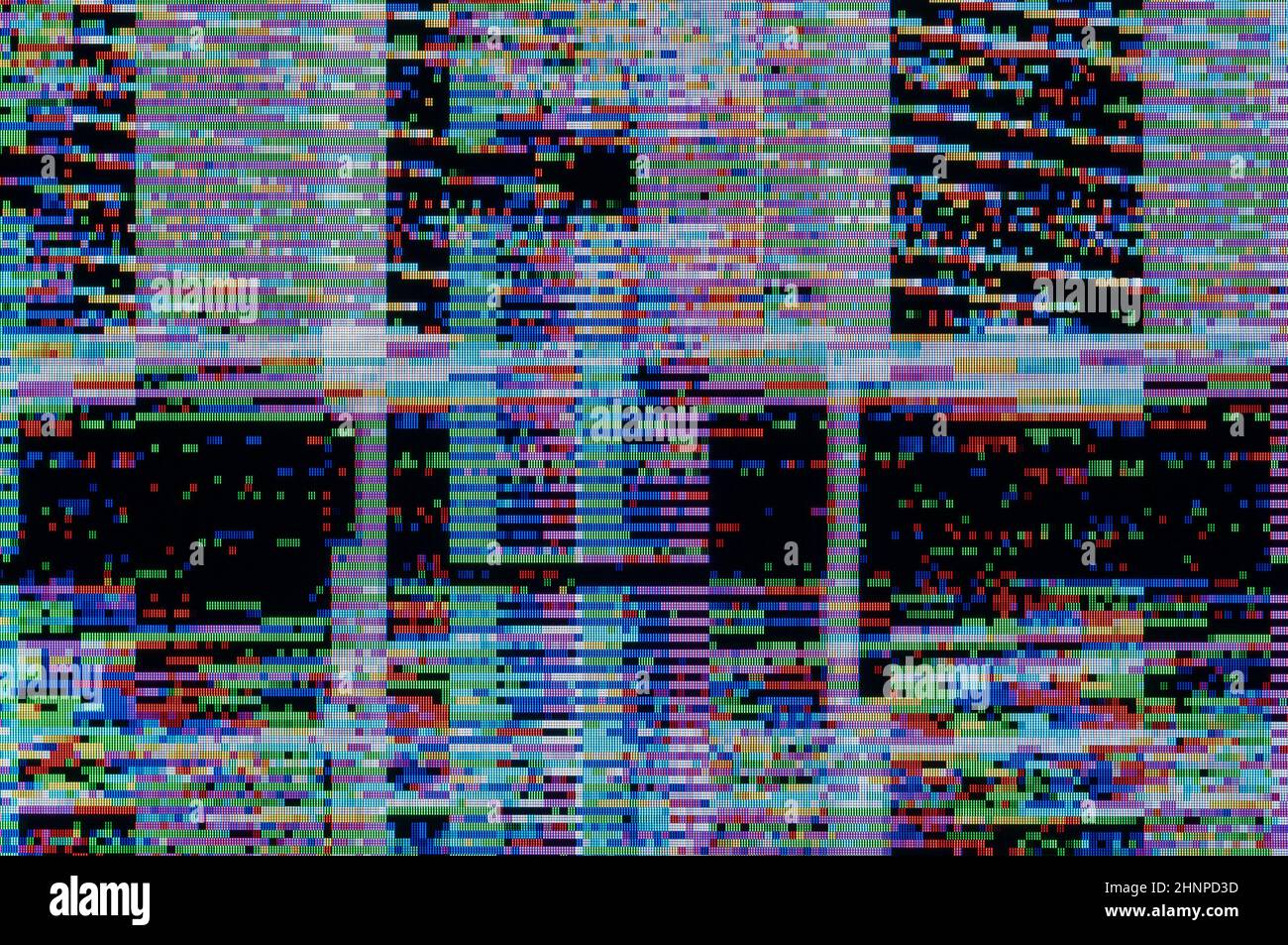 Pixel pattern of a digital glitch Stock Photo - Alamy
