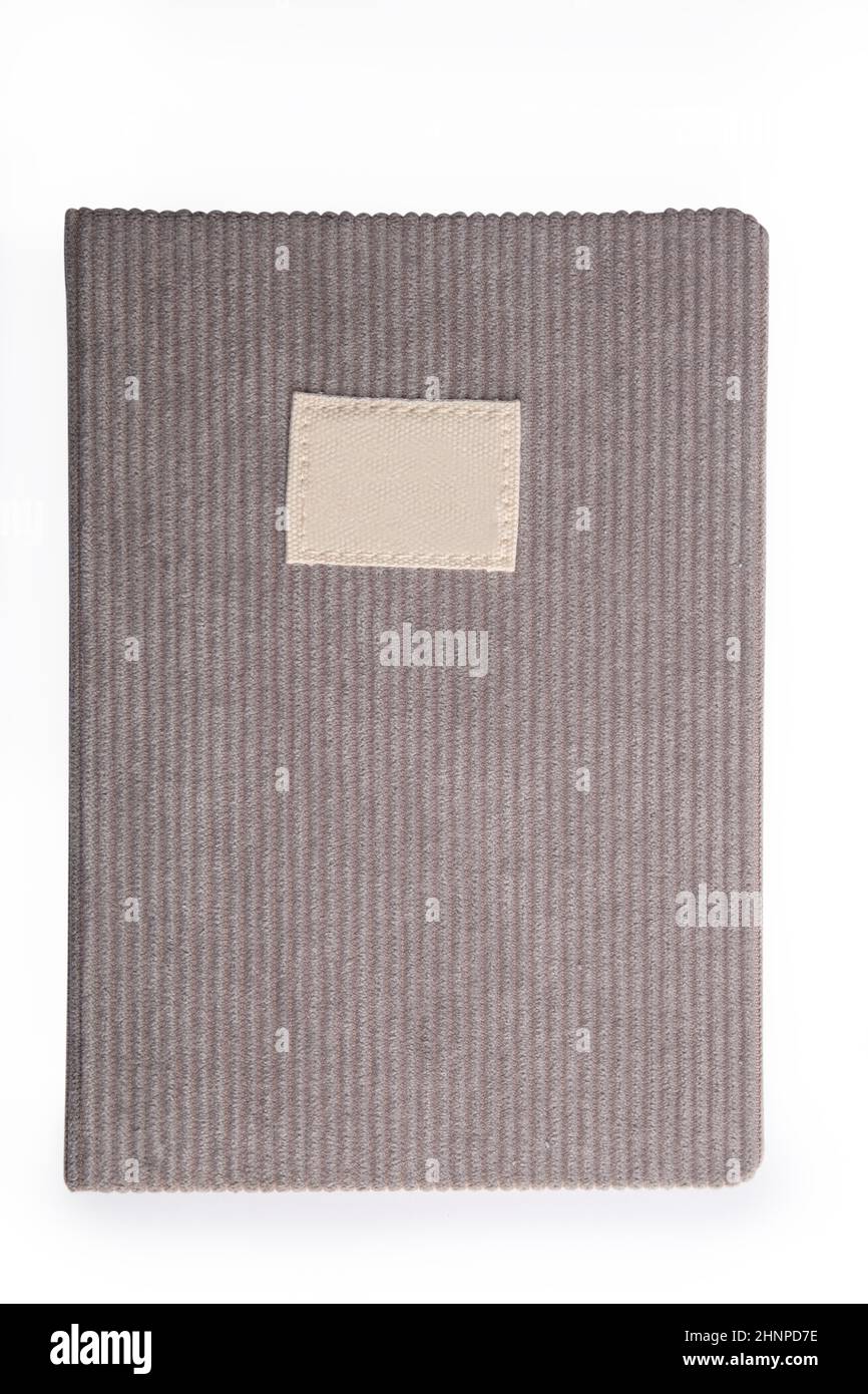 Writing book with cord cover isolated on white background Stock Photo ...