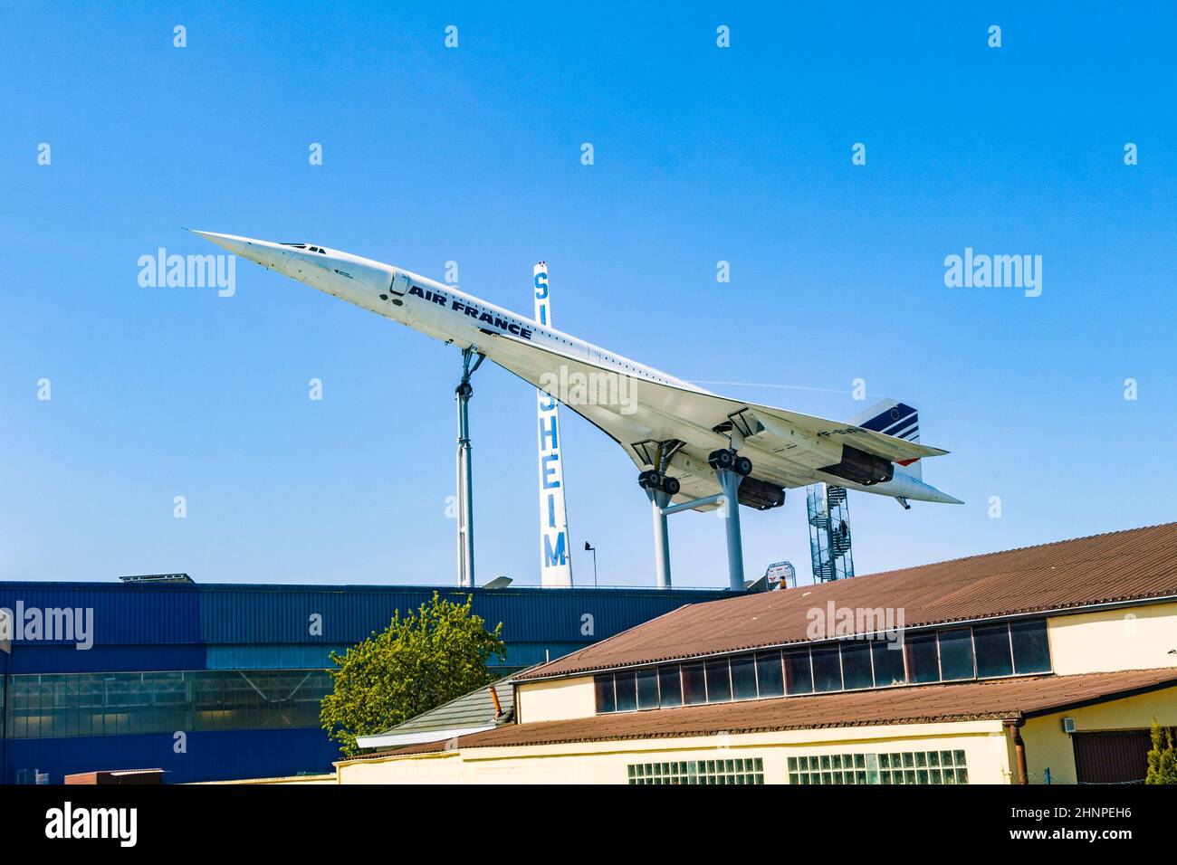 supersonic aircraft Concorde in the museum Stock Photo - Alamy