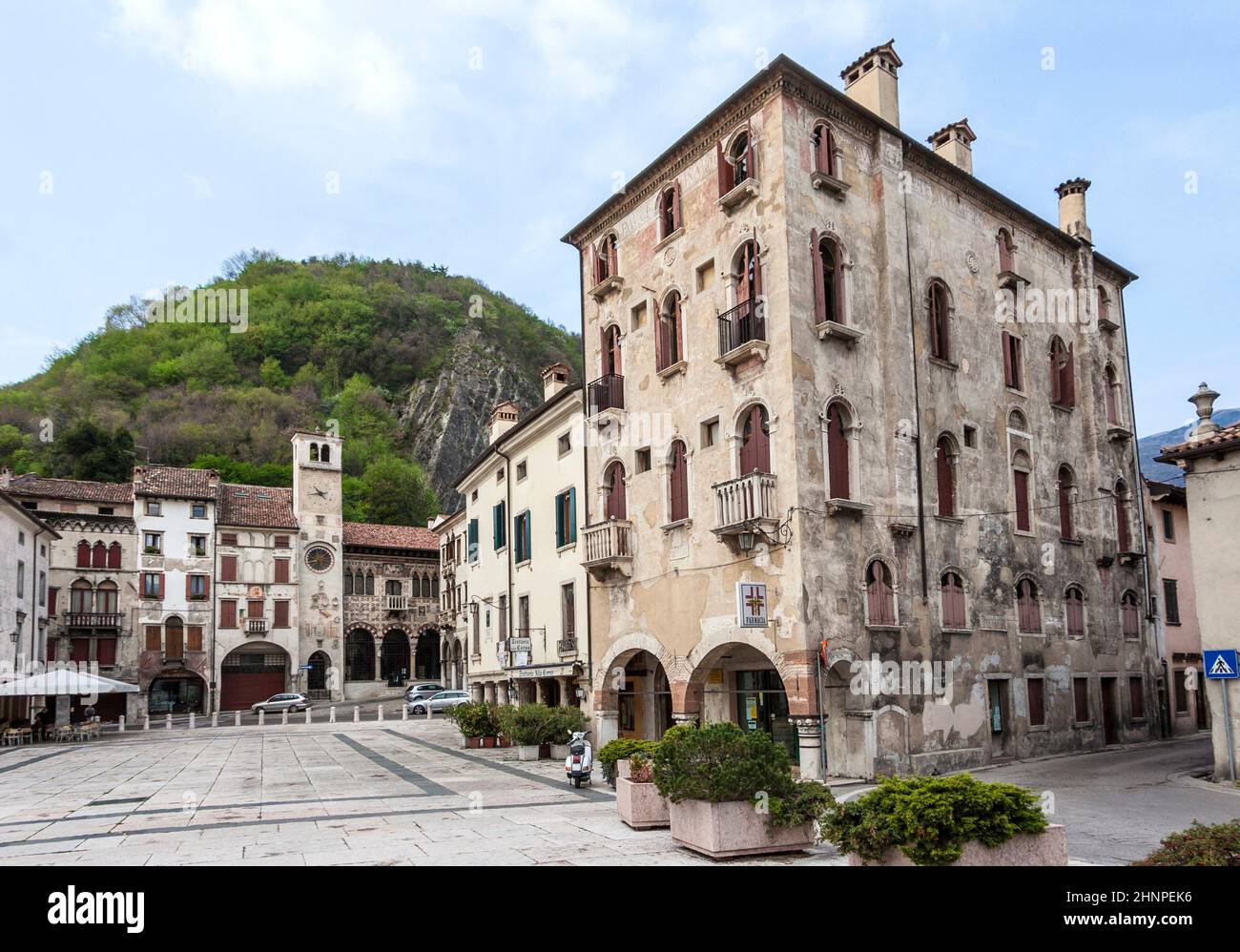 market place at old town of Vittorio Veneto Stock Photo - Alamy