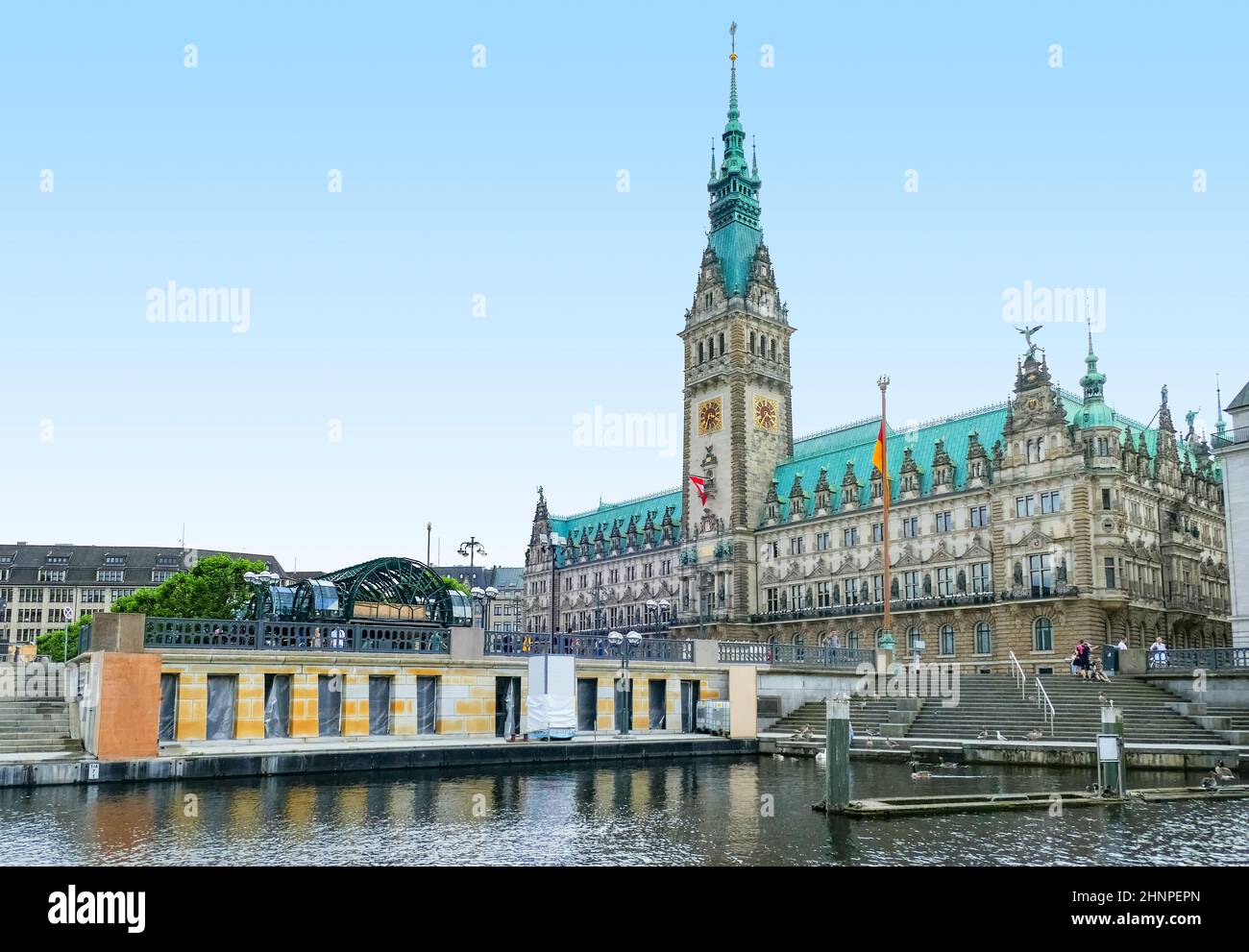 Scenery around the Inner Alster Lake in Hamburg, Germany Stock Photo ...