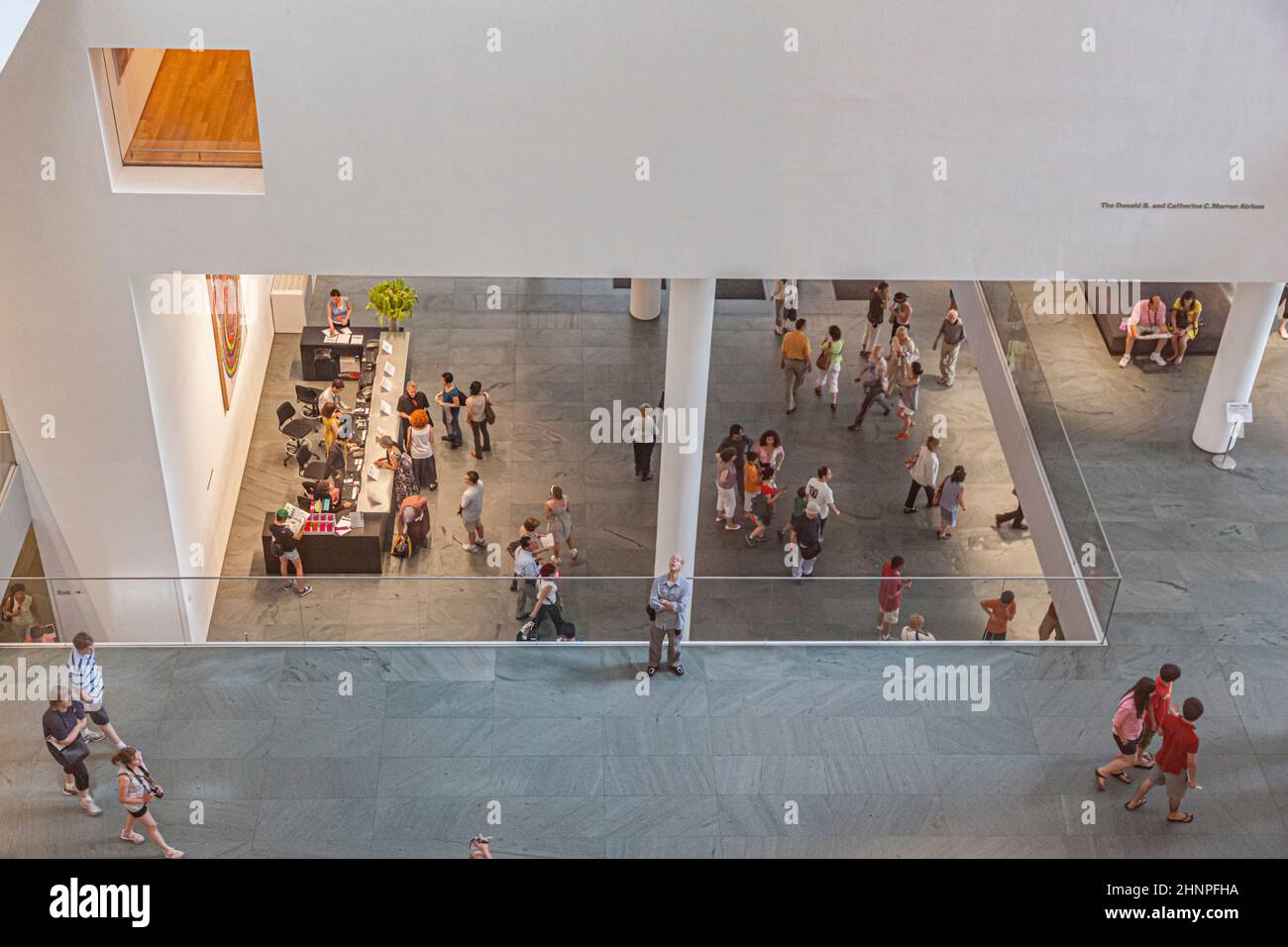 People inside the Museum of Modern Art. The MoMA collection has grown ...