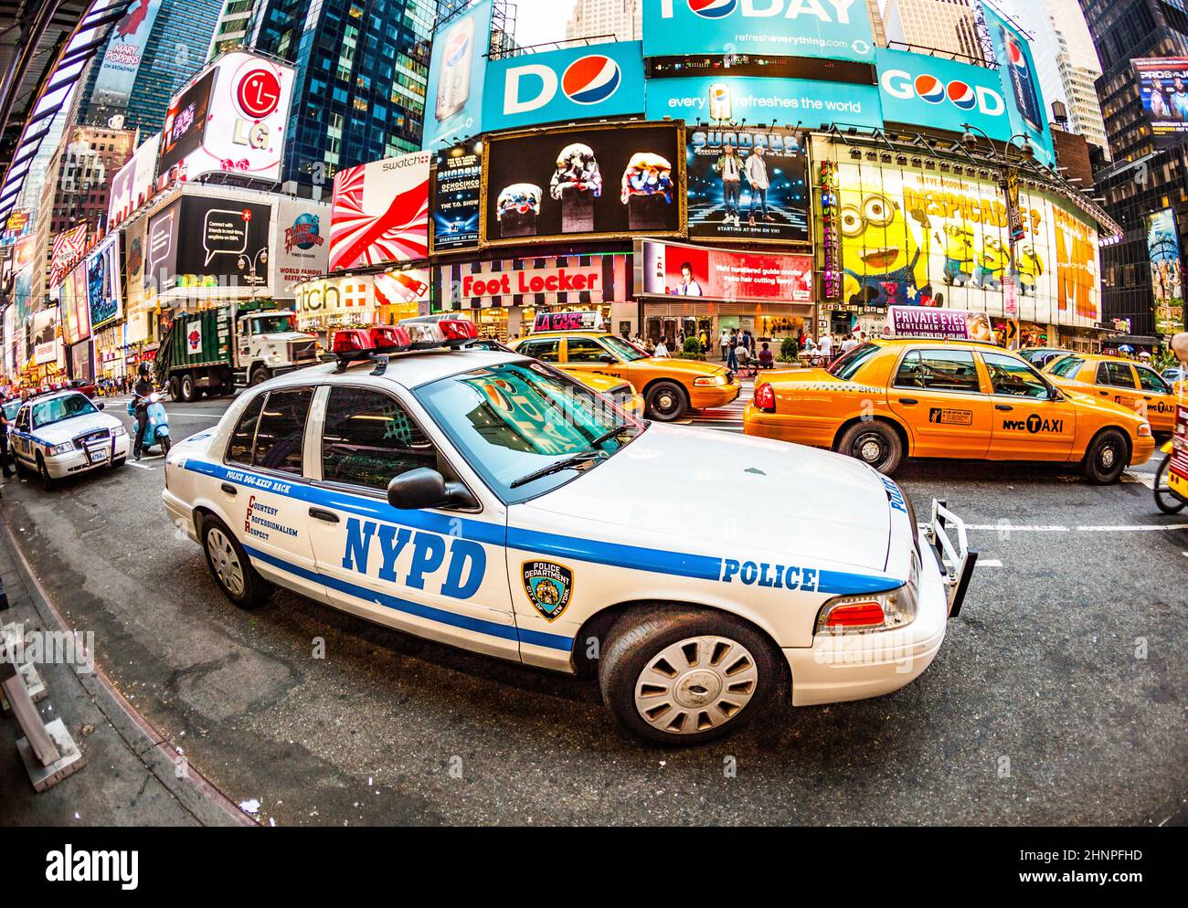 Nypd car yellow taxi cab hi-res stock photography and images - Alamy