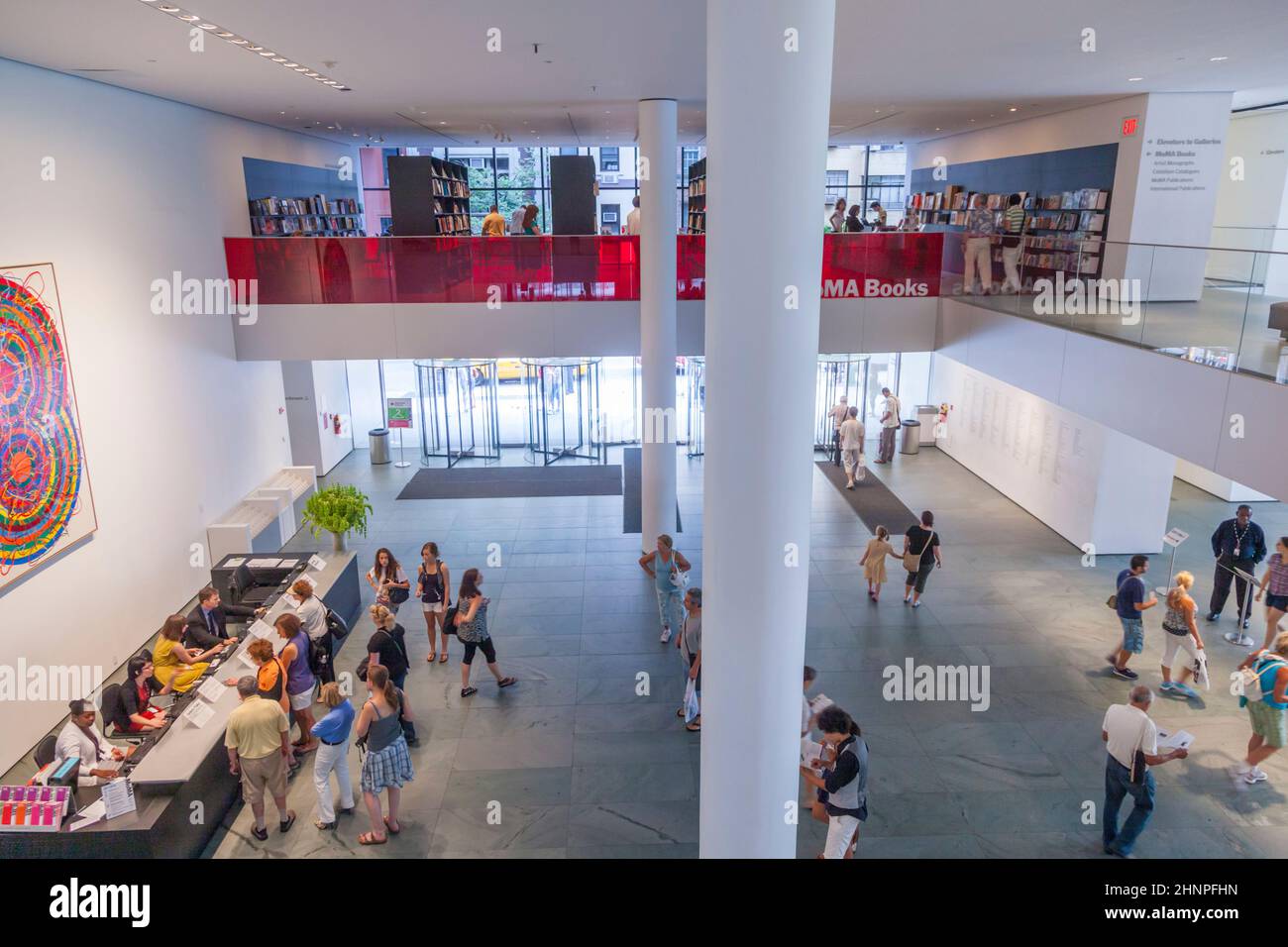 People inside the Museum of Modern Art. The MoMA collection has grown ...