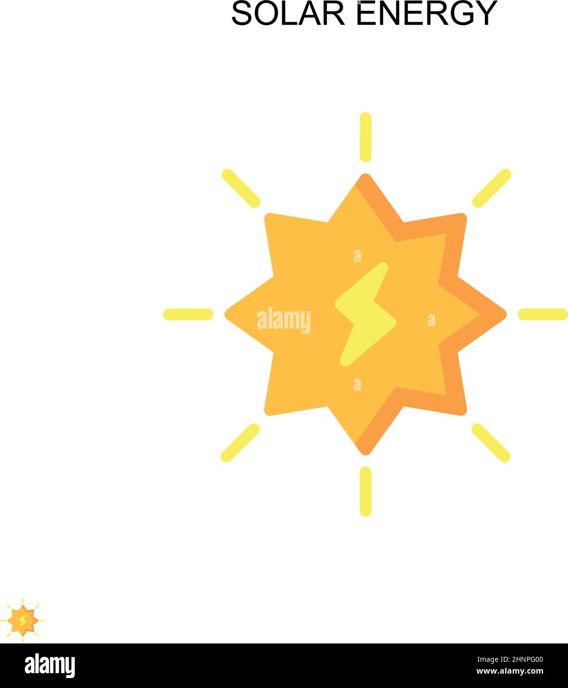 Solar energy Simple vector icon. Illustration symbol design template ...