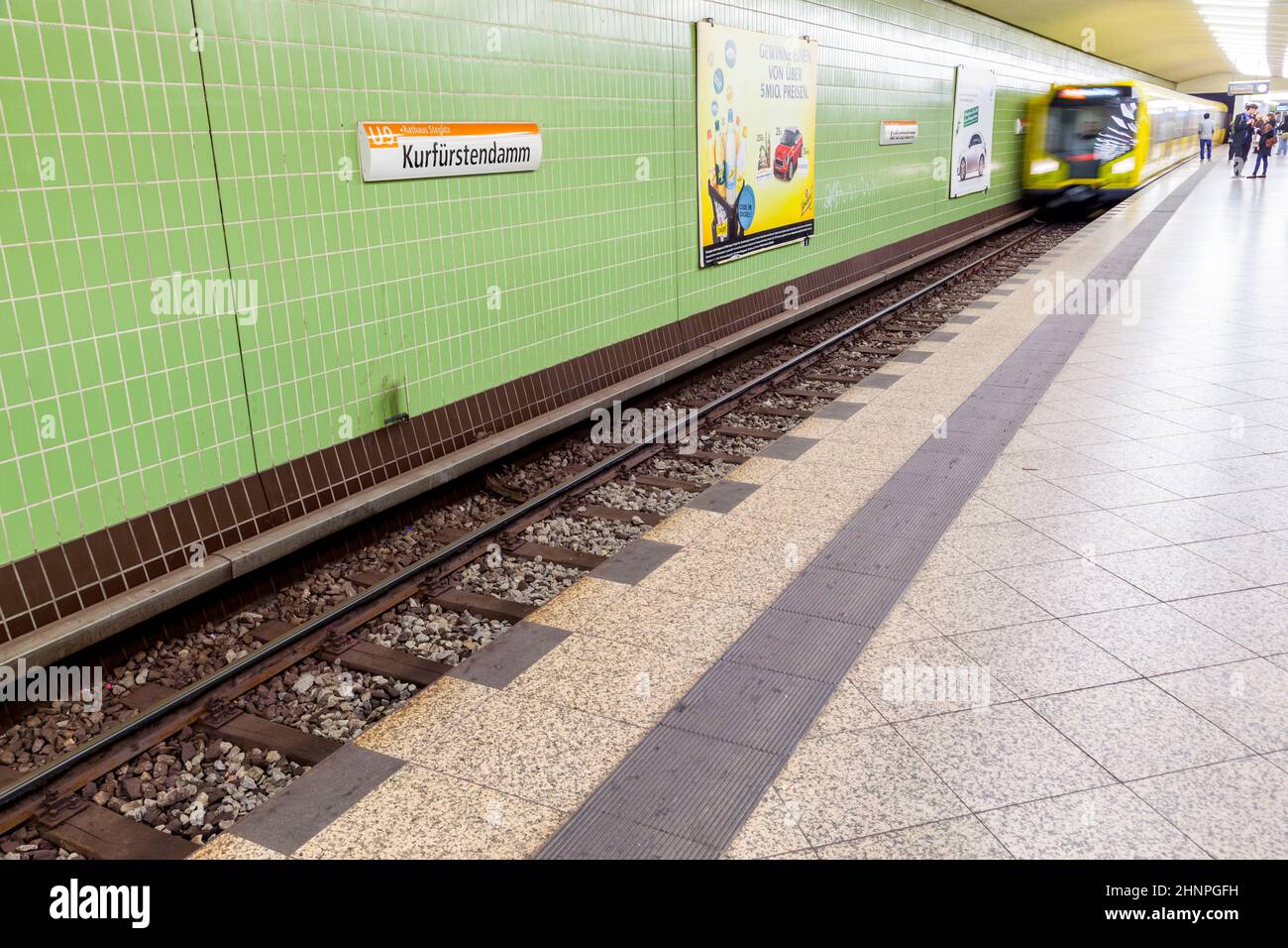 metro sign Kurfuerstendamm Line U9 in the station Stock Photo - Alamy