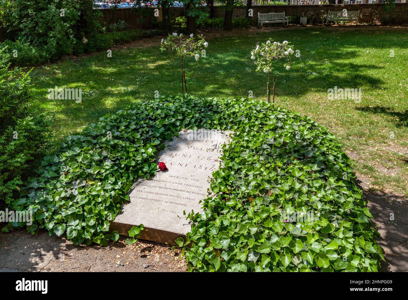 Grave of Christiane von Goethe, the wife of Johann Wolfgang von Goethe ...