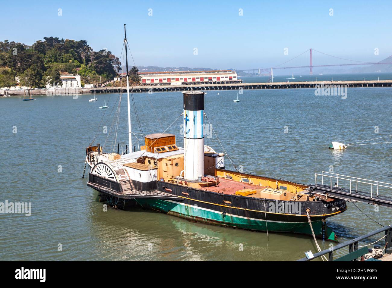Eppleton Hall is a paddlewheel tugboat built in England in 1914 Stock ...