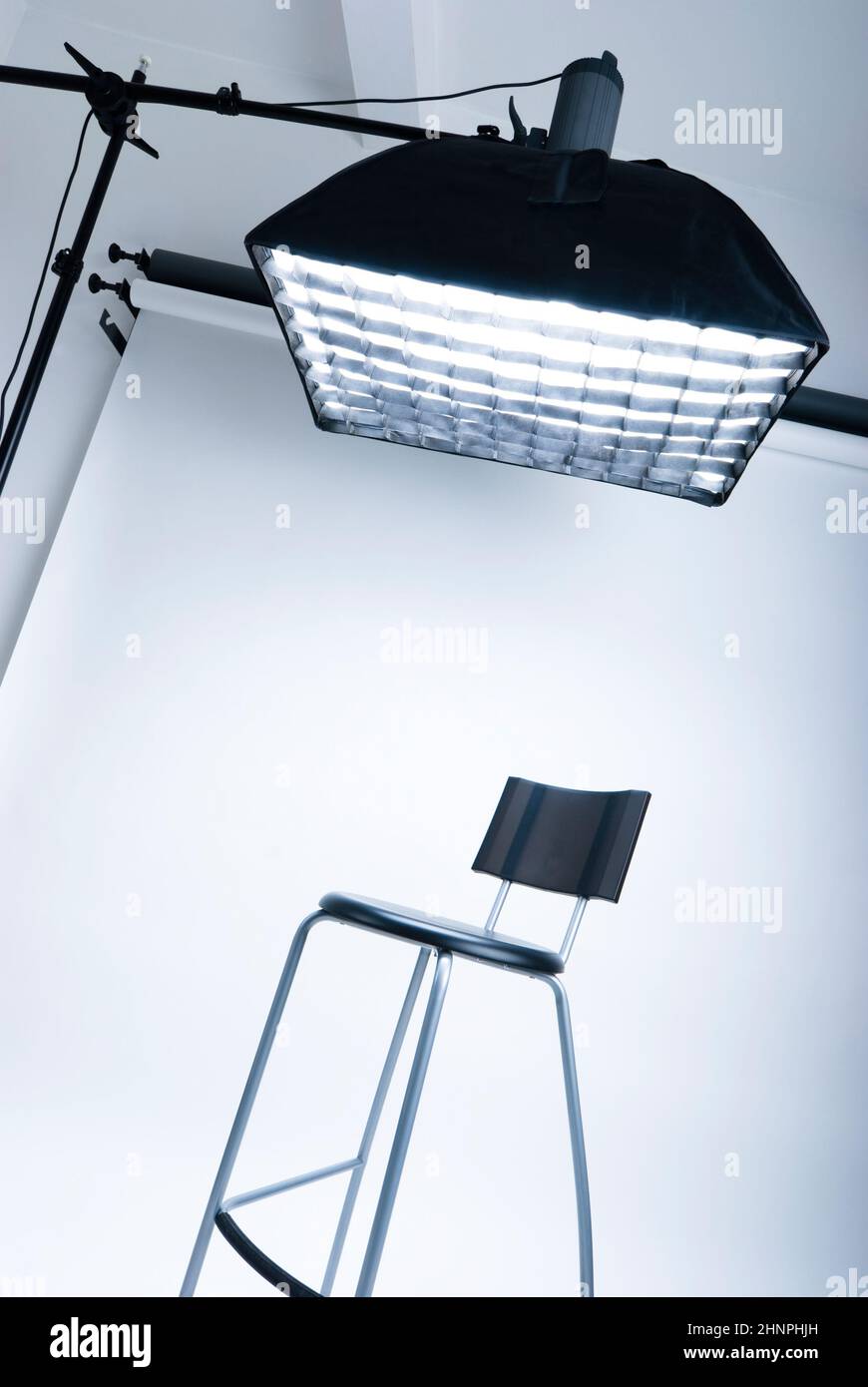 Photo studio setup with lighting equipment Stock Photo - Alamy