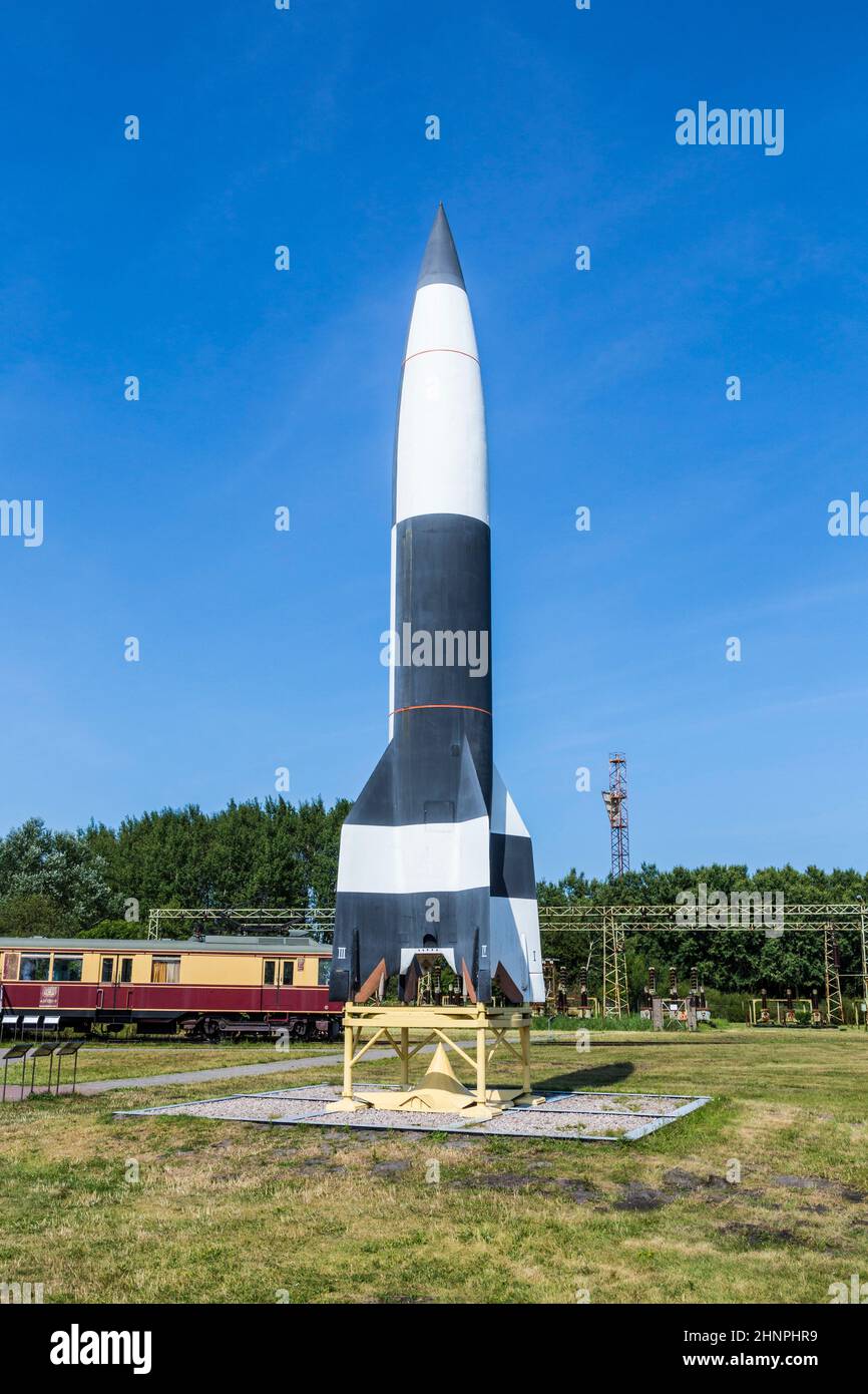 German WW2 V2 rocket in Peenemuende Stock Photo - Alamy