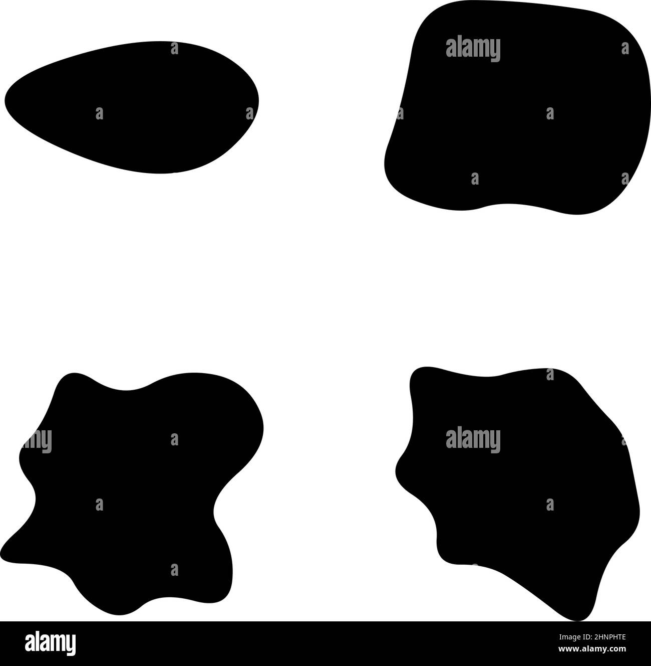 Random blotch, inkblot. Organic blob, blot. Speck shape.Splat, fleck ...