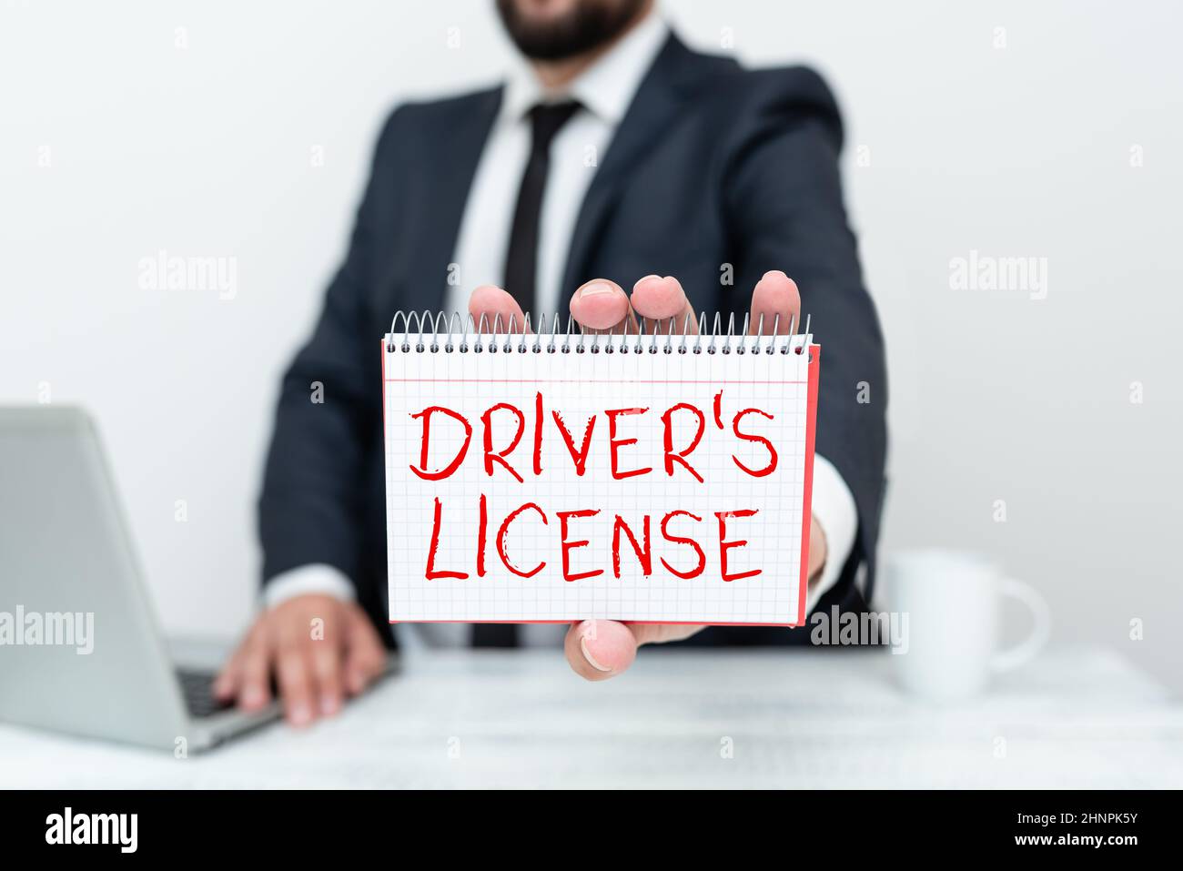 Text sign showing Driver S License, Concept meaning a document ...