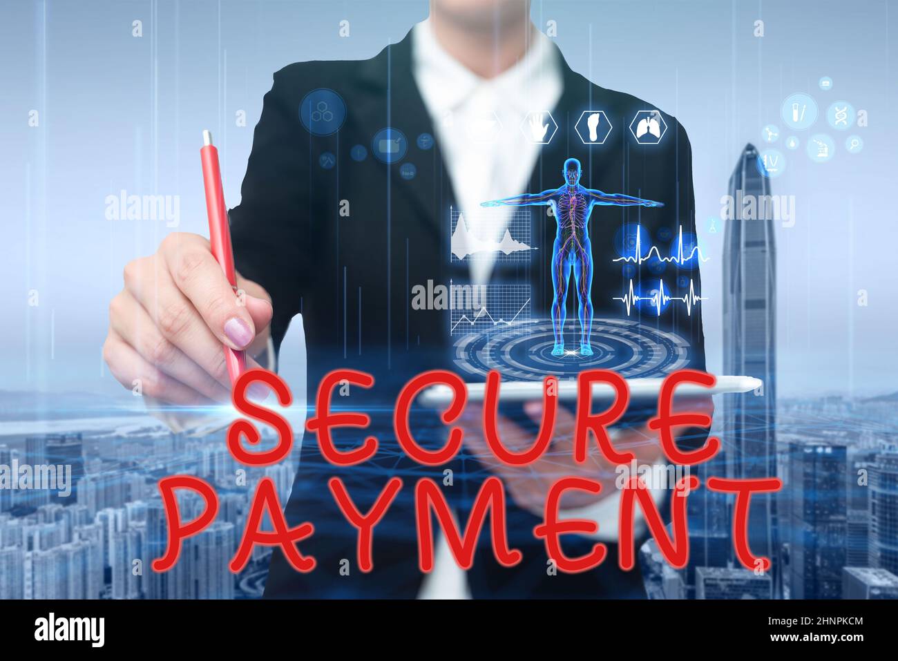 Hand writing sign Secure Payment, Business showcase Security of Payment ...
