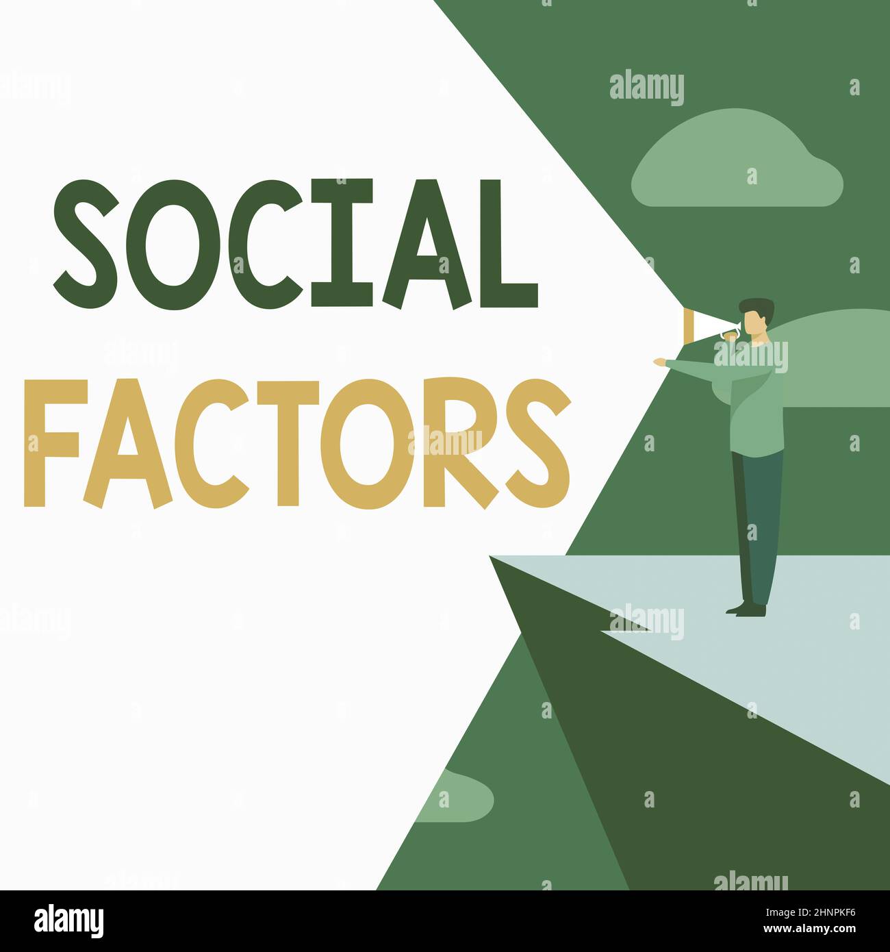 Sign displaying Social Factors, Word for Things that influences ...