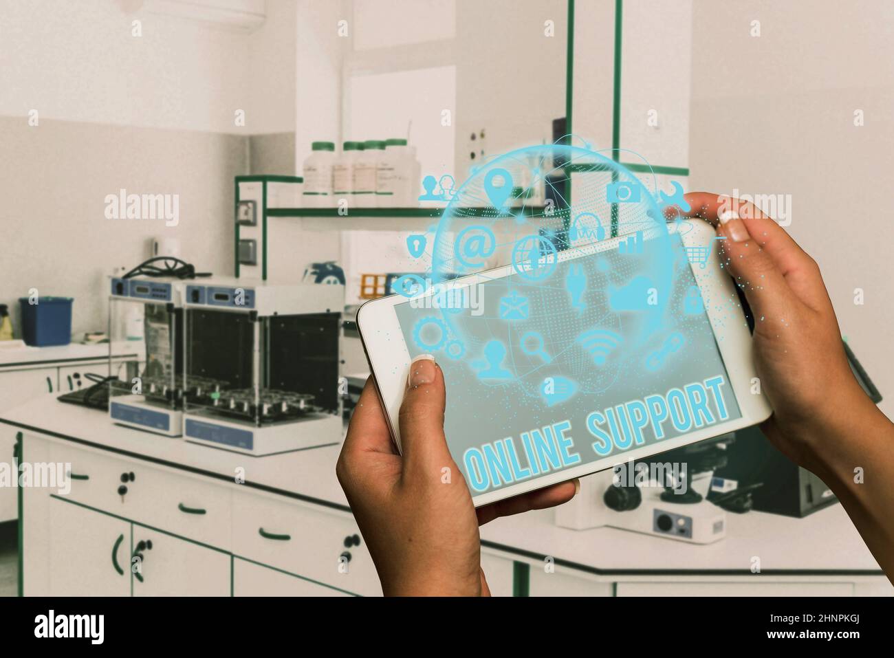 Inspiration showing sign Online Support, Word for Assist customers for ...