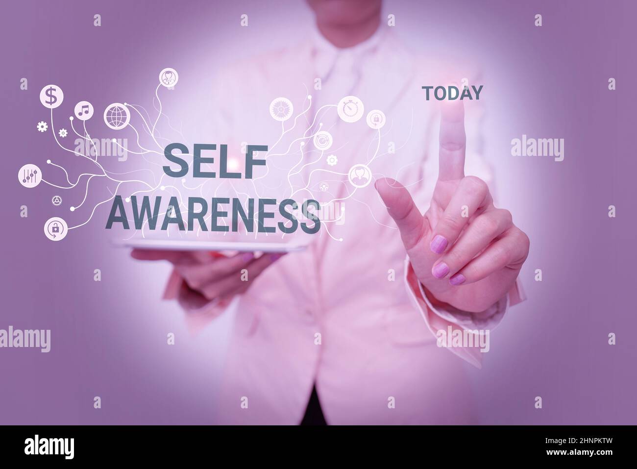 Sign displaying Self Awareness, Business showcase Consciousness of a ...
