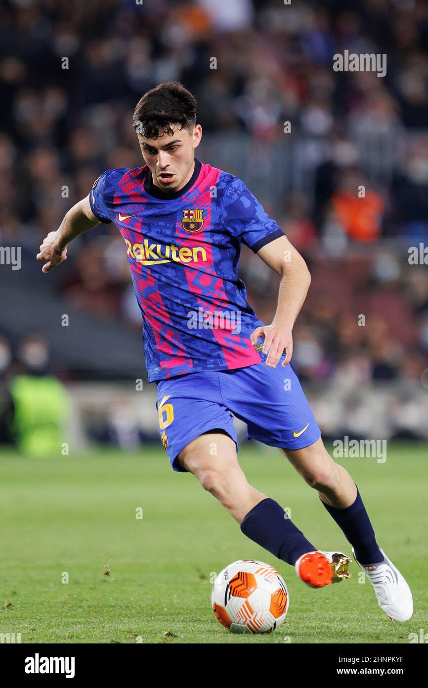 Barcelona, Spain. 17th Feb, 2022. Pedri in action during the Uefa ...