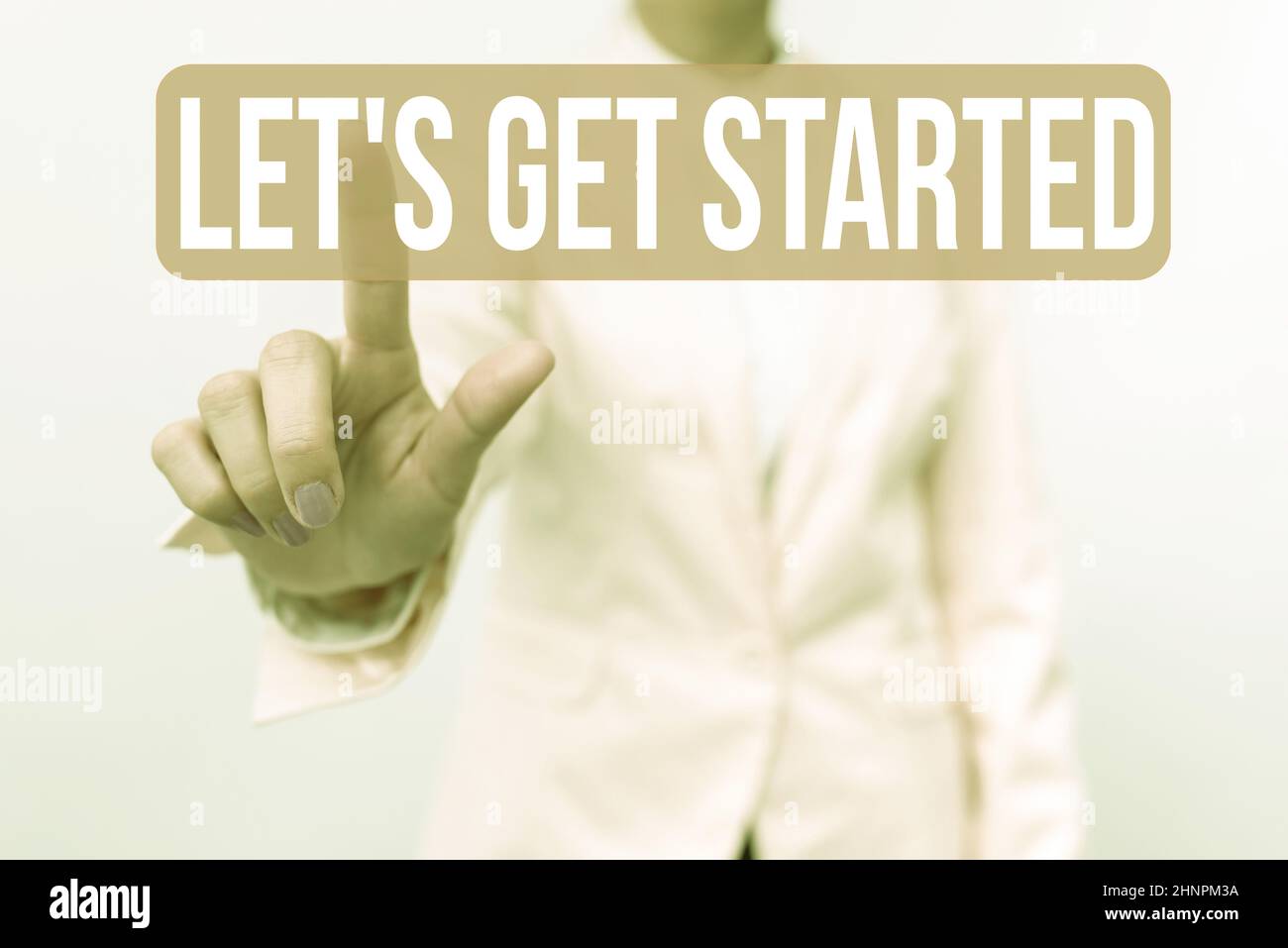 Text showing inspiration Let S Get Started, Business approach ...