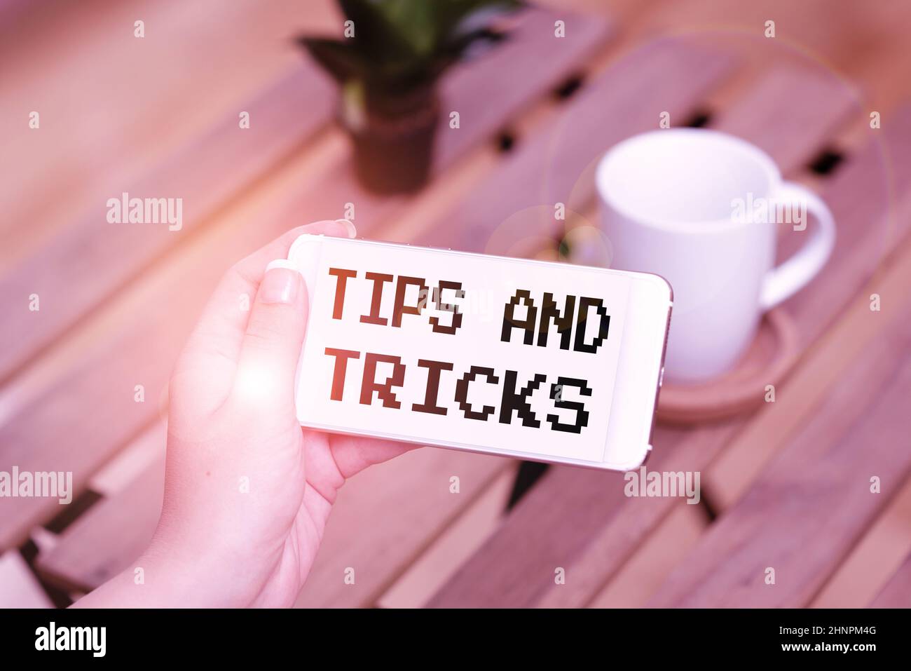 Text showing inspiration Tips And Tricks, Business idea means piece ...