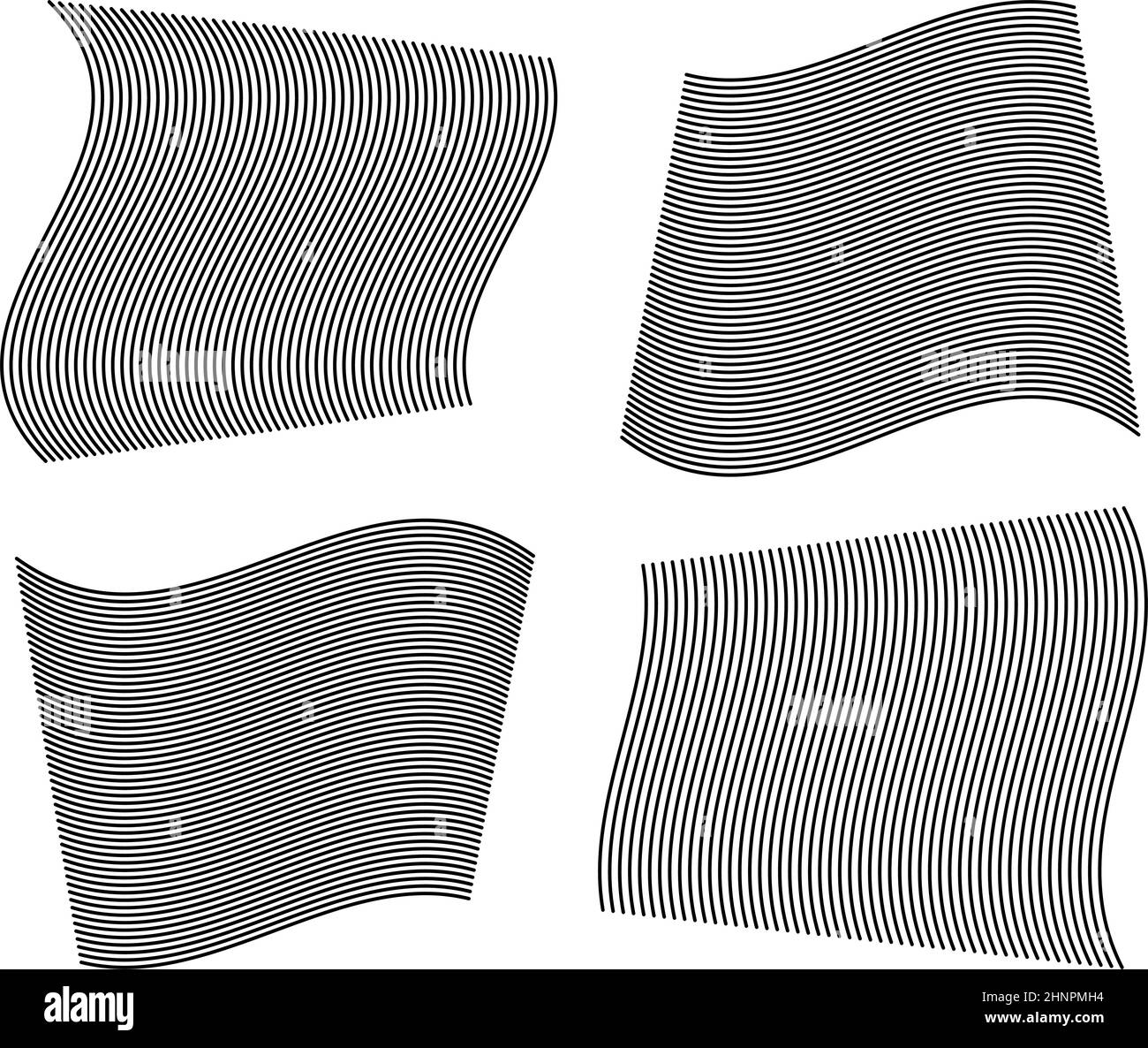 Wavy, waving, undulate lines in slight perspective - stock vector ...